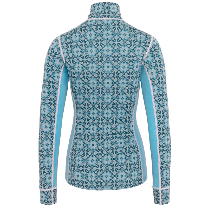 Rose Half Zip Base Layer Top - 100% Merino Wool